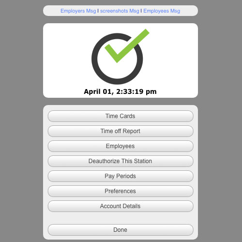Screenshots - Administrative Controls - Web Based Online Time Card and ...